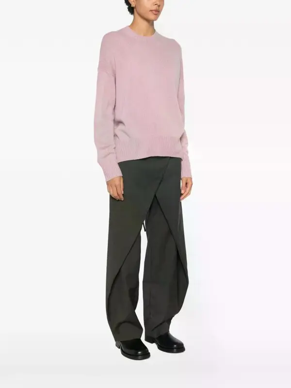 ALLUDE Ribbed-knit Crew-neck Sweater