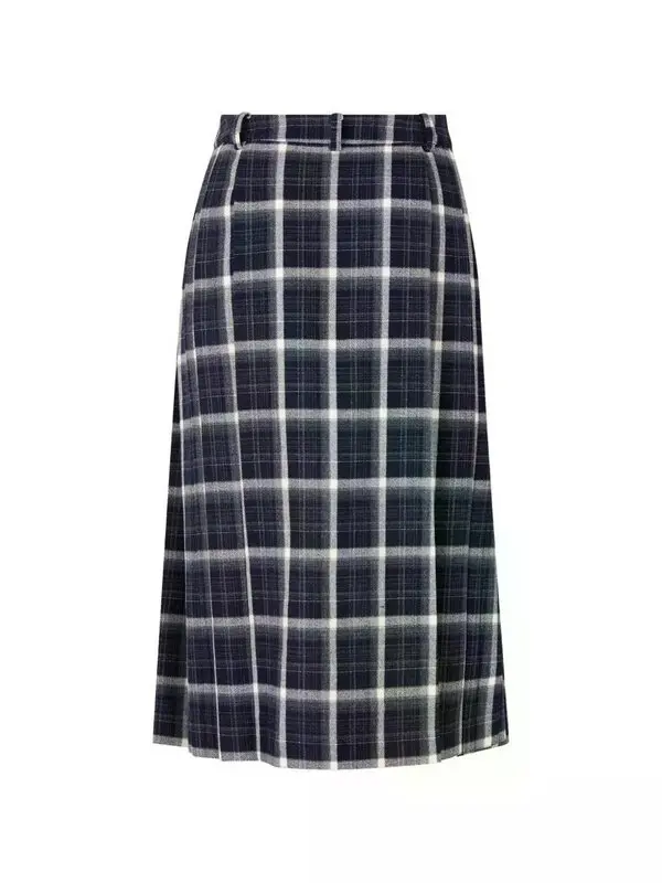 STUDIO TOMBOY Check Unbalanced Wrap Skirt