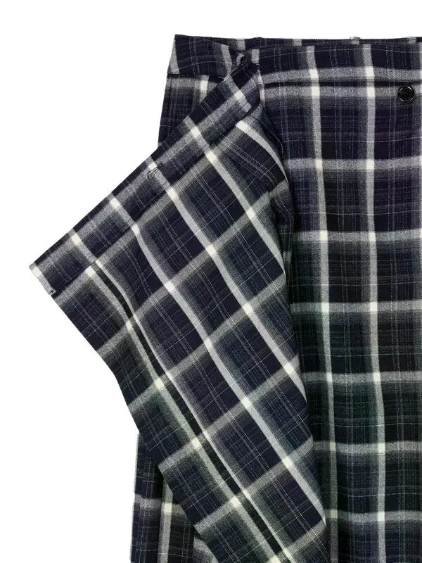 STUDIO TOMBOY Check Unbalanced Wrap Skirt