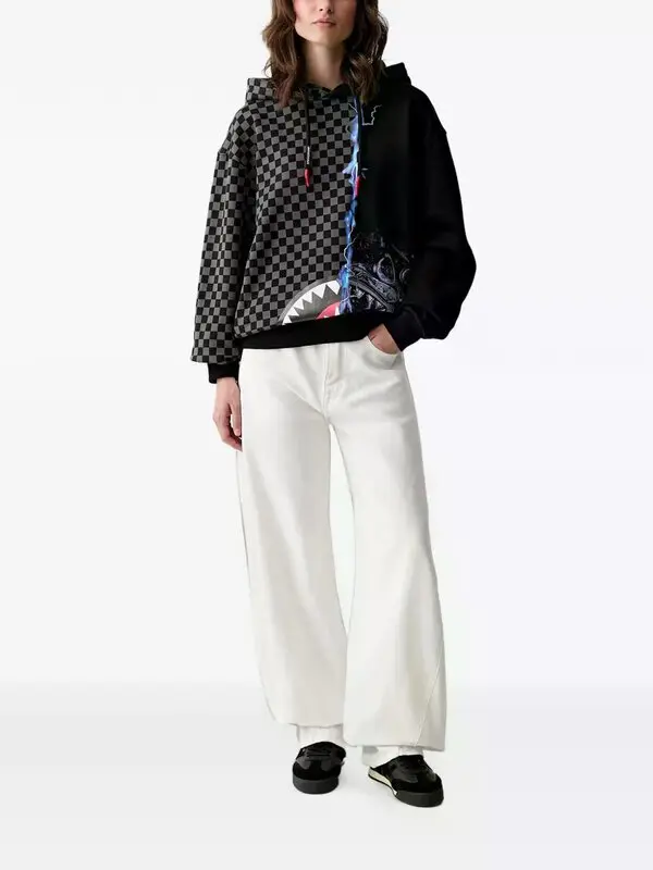 SPRAYGROUND Checkerboard-print Graphic-print Hoodie