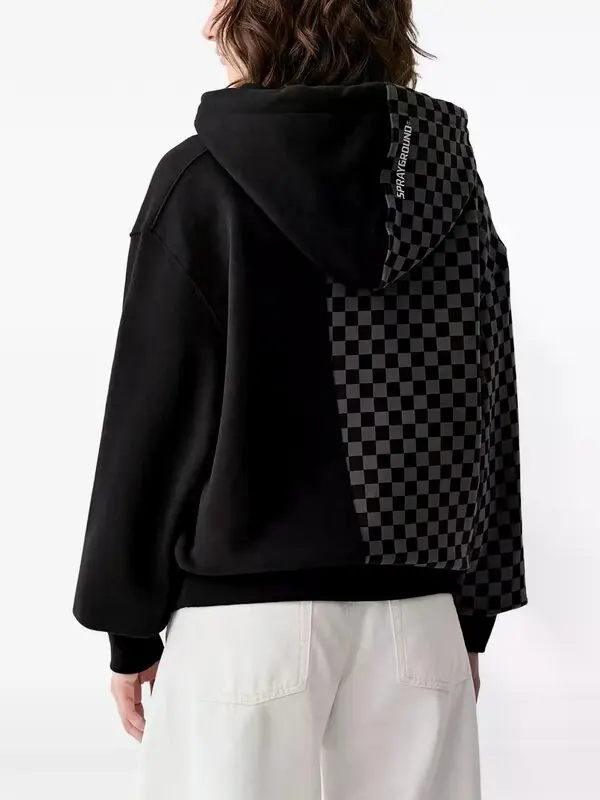 SPRAYGROUND Checkerboard-print Graphic-print Hoodie
