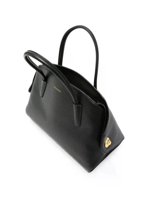 COCCINELLE Grained Leather Tote Bag - Black