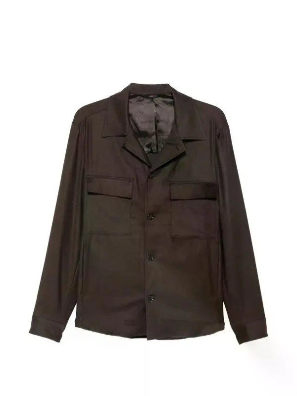 BRIGLIA 1949 John Button-up Pocket-detail Shirt Jacket