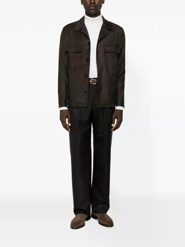 BRIGLIA 1949 John Button-up Pocket-detail Shirt Jacket