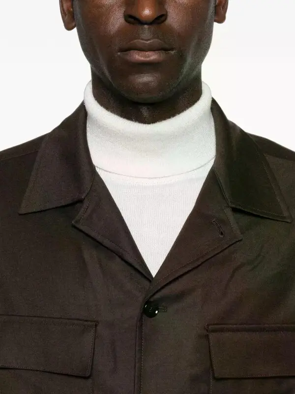 BRIGLIA 1949 John Button-up Pocket-detail Shirt Jacket