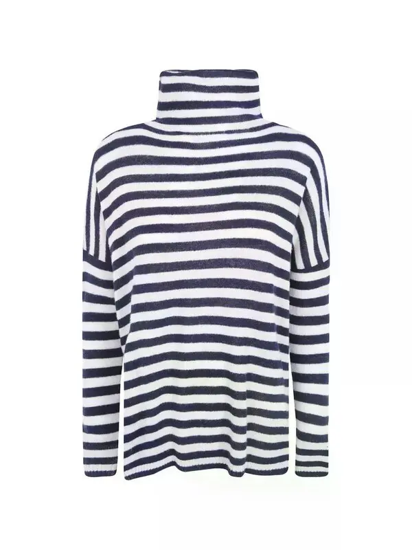 BASE Striped Roll-neck Sweater