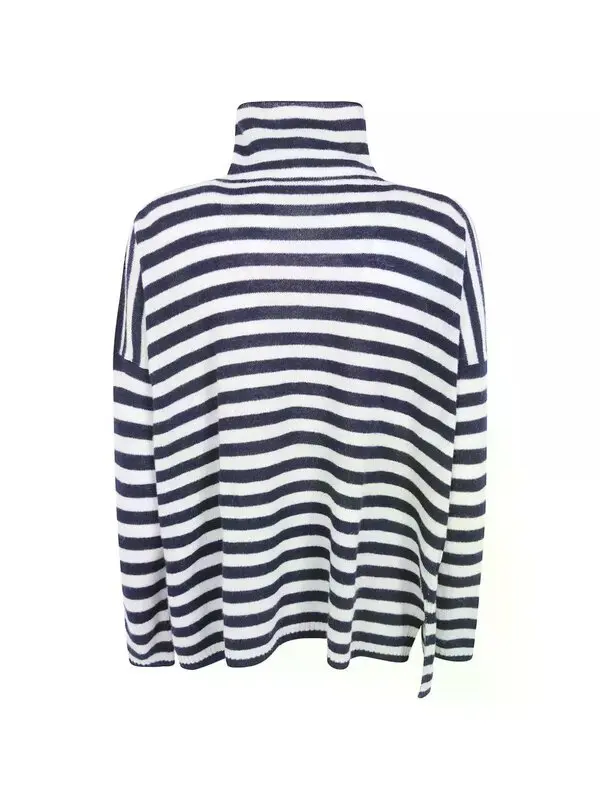 BASE Striped Roll-neck Sweater