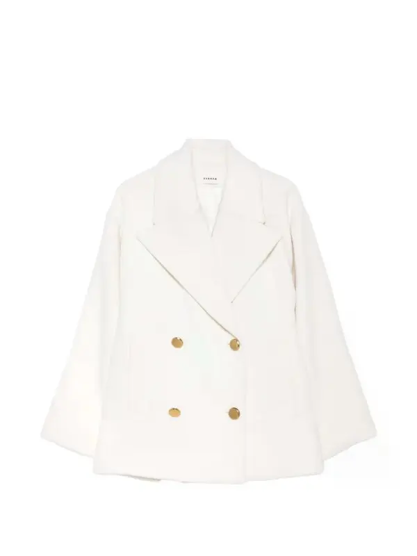 P.a.r.o.s.h Notch-lapel Double-breasted Coat - Neutrals
