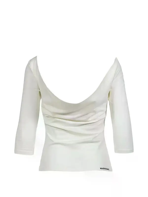 MARKGONG Graphic-print Backless T-shirt