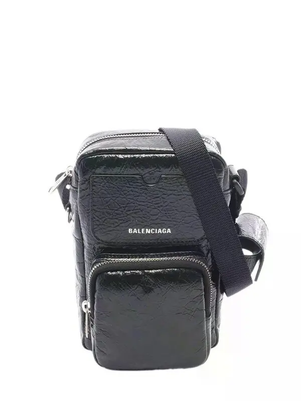 Balenciaga 2018-2026 Lambskin Superbusy Vertical Crossbody Bag - Black