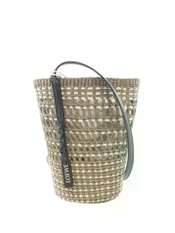 Loewe 2010-2026 Raffia Blade Pocket Bag Bucket Bag - Brown