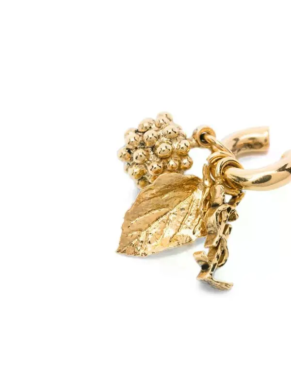 Saint Laurent Leaf-pendant Hoop Earrings