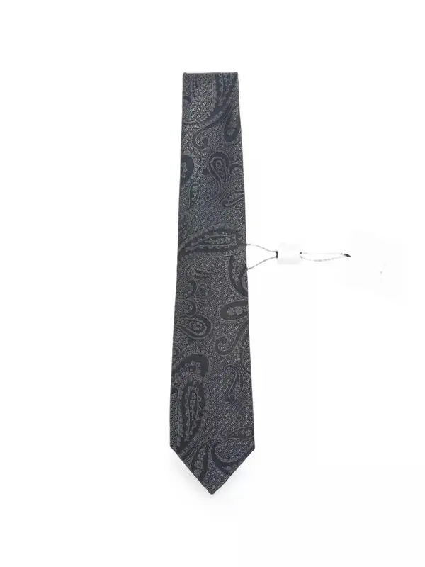 Kiton Paisley-print Tie - Black