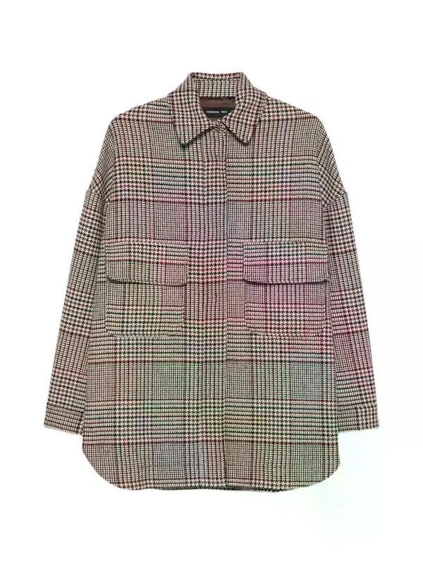 Federica Tosi Prince Of Wales Check Oversized Shirt - Neutrals