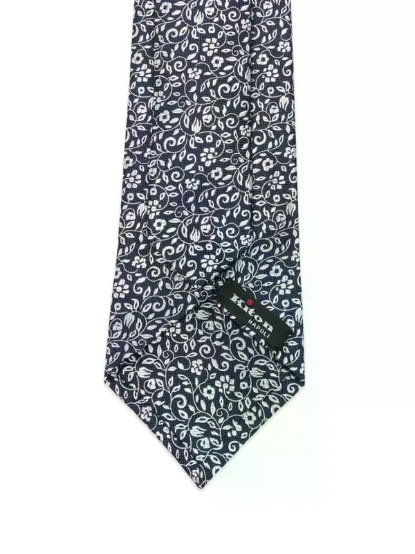 Kiton Floral-print Tie - Blue
