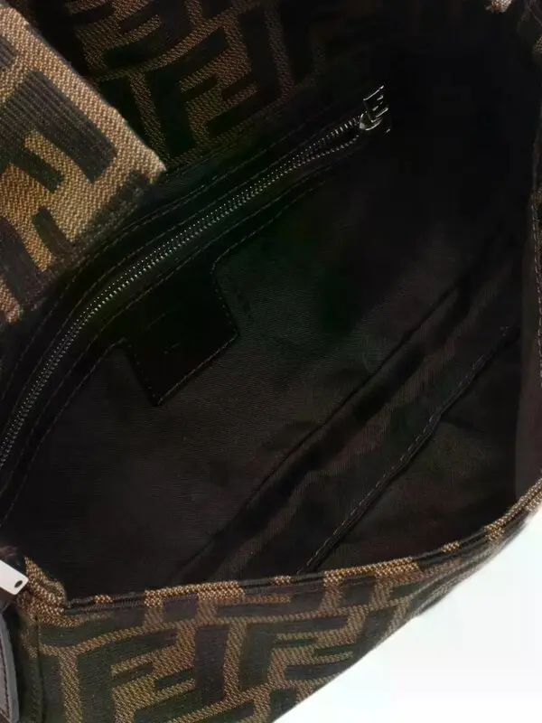 Fendi 2000-2010 Zucca Canvas Baguette Shoulder Bag