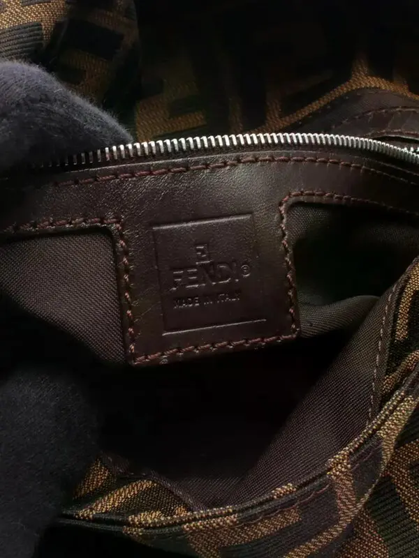 Fendi 2000-2010 Zucca Canvas Baguette Shoulder Bag