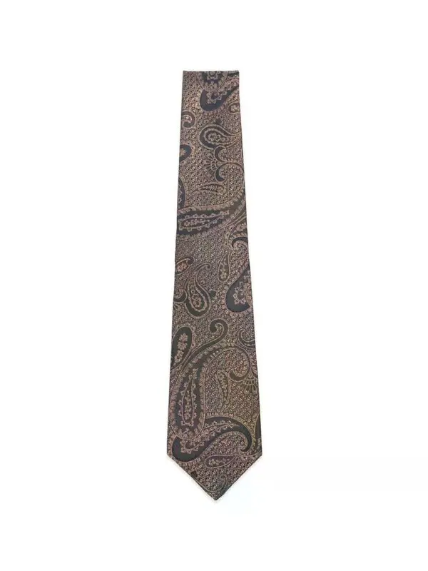 Kiton Paisley-print Tie - Brown