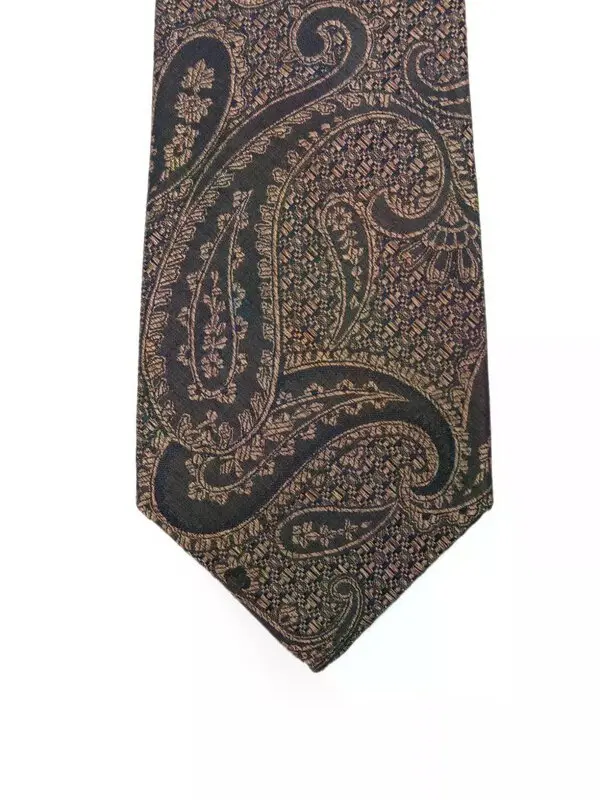 Kiton Paisley Silk Neck Tie