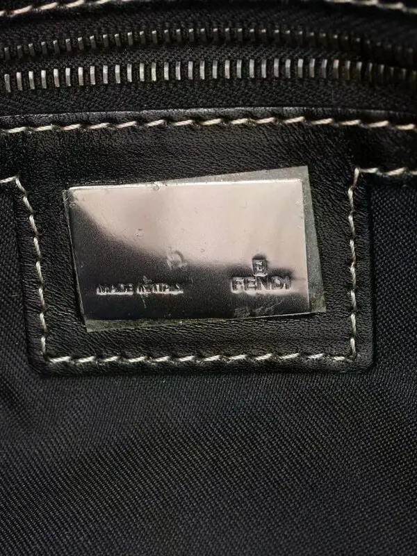 Fendi 2000-2010 Zucchino Canvas Baguette Shoulder Bag