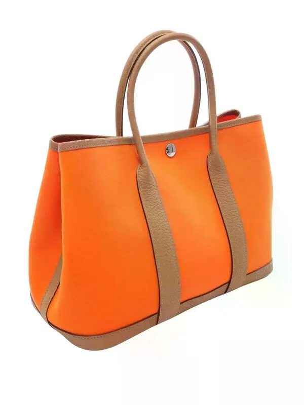 Hermès Toile And Negonda Garden Party 30 Tote Bag - Orange