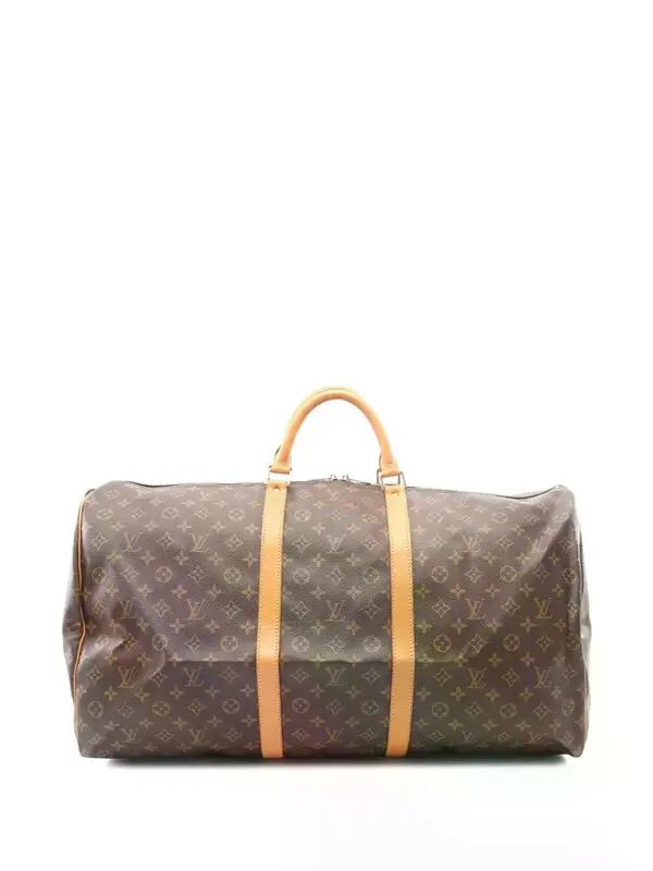 LOUIS VUITTON 1994 Monogram Keepall 60 Travel Bag - Brown