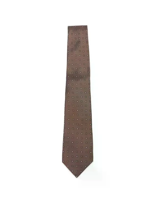 Kiton Geometric-print Tie - Brown