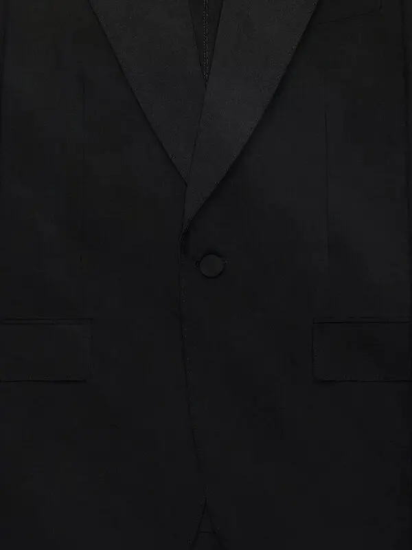 Givenchy Single-breasted Deconstructed Jacket In Wool And Mohair