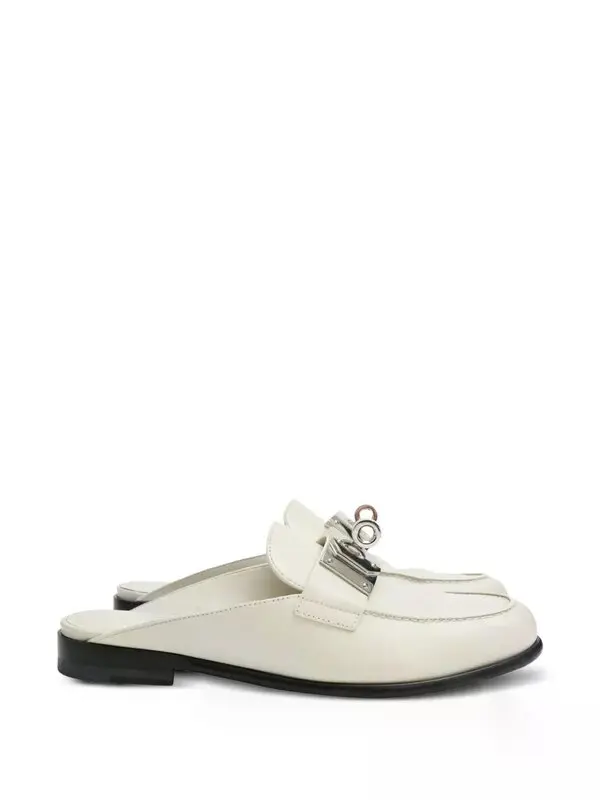 Hermès Iota Kelly Buckle Mules - Neutrals