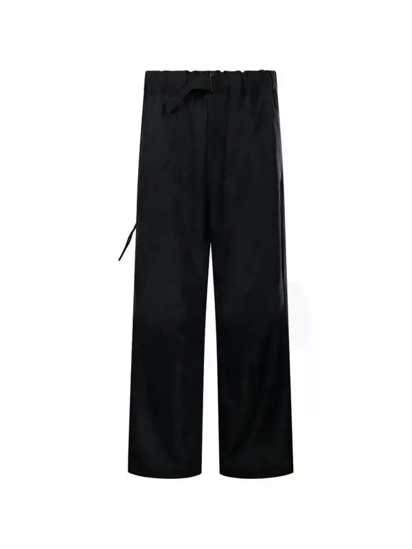 DARKPARK Jordan Belted Wide-leg Wool Trousers