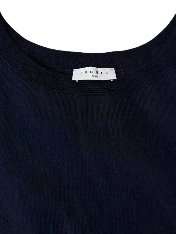 Sandro Kimiko Corset-detail Dress - Blue