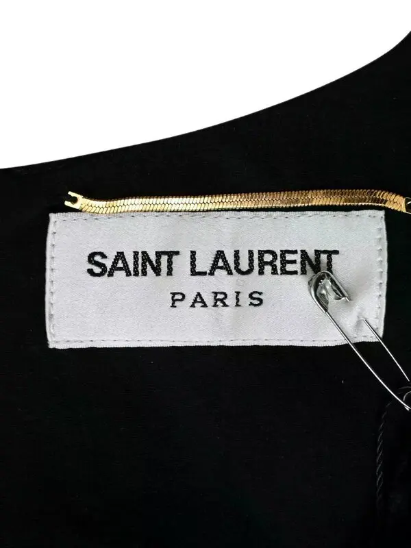 Saint Laurent V-neck Velvet Dress