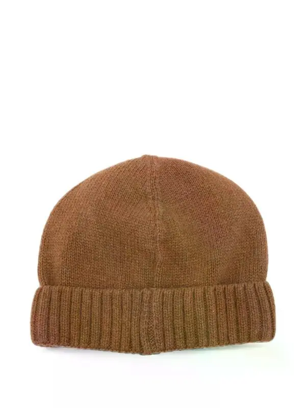 Borsalino Ribbed-knit Logo-patch Beanie Hat