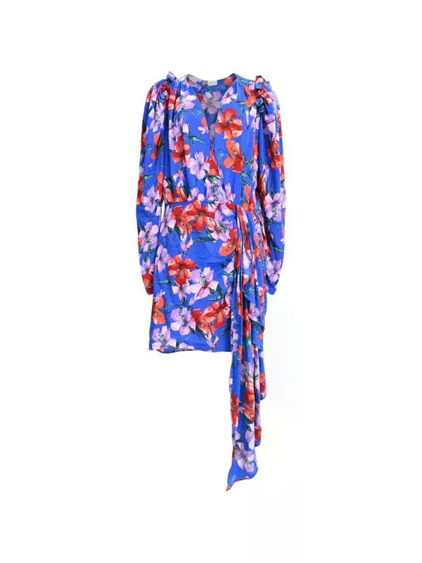 Magda Butrym Lagos Floral-print Dress - Blue