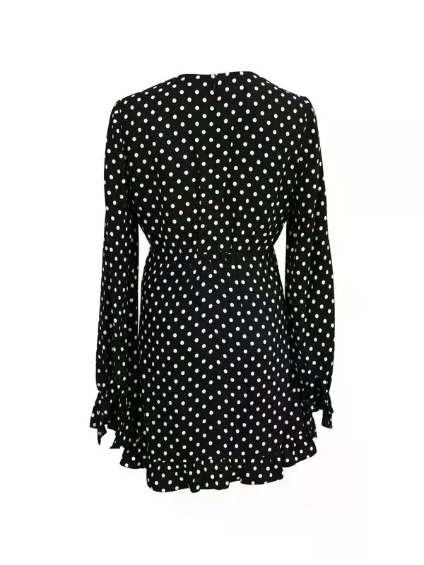Saint Laurent Polka Dot V-neck Dress