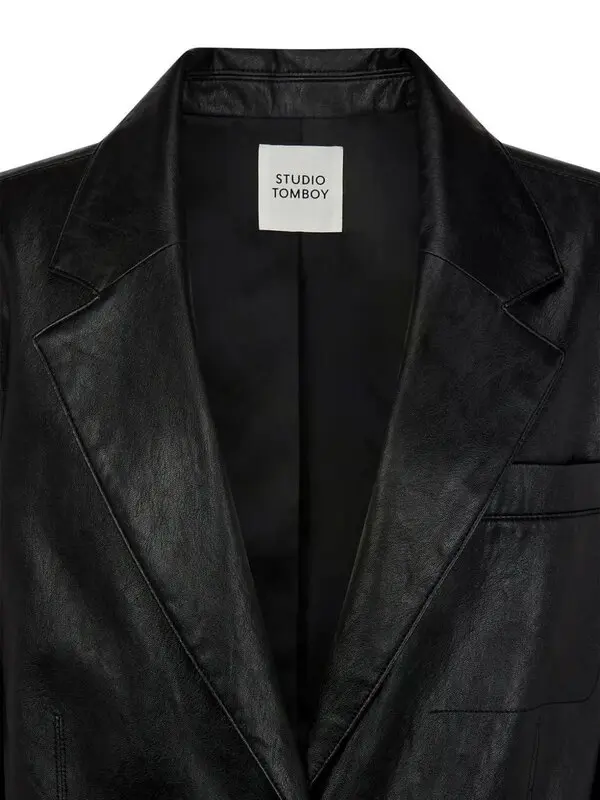 STUDIO TOMBOY Single-breasted Faux-leather Coat