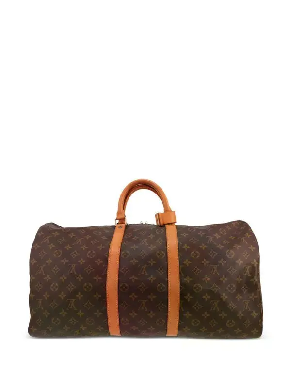 LOUIS VUITTON Monogram 55 Keepall Duffle Bag - Brown