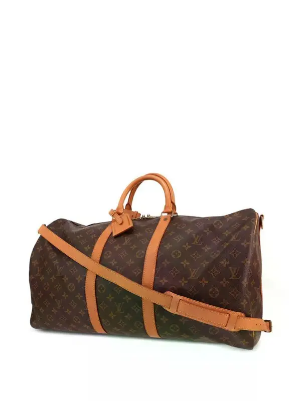 LOUIS VUITTON Monogram 55 Keepall Duffle Bag - Brown