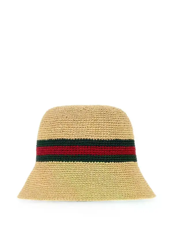 Gucci Web-stripe Bucket Hat - Neutrals