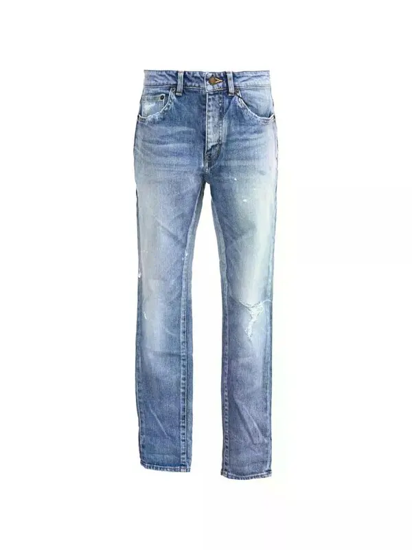 Saint Laurent 2023 Distressed Washed Jeans