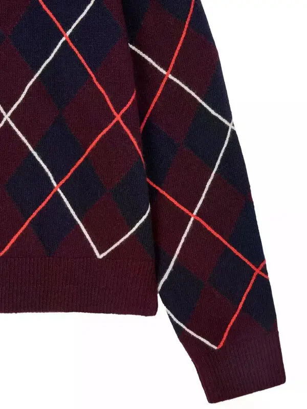 STUDIO TOMBOY Argyle-pattern Sweater