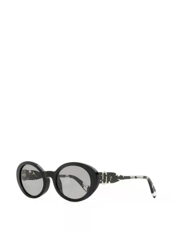 Marc Jacobs Double J Logo-hardware Round-frame Sunglasses