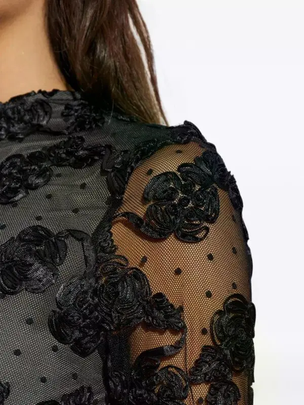 ROTATE BY BIRGER CHRISTENSEN Flower Mesh Ls Top