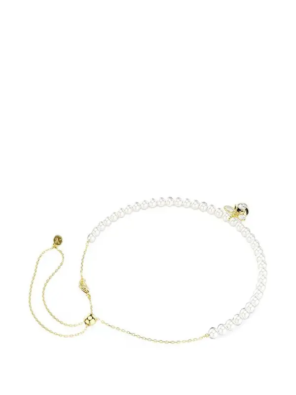 SWAROVSKI Idyllia Choker Bee-pendant Crystal Pearl Necklace - Gold