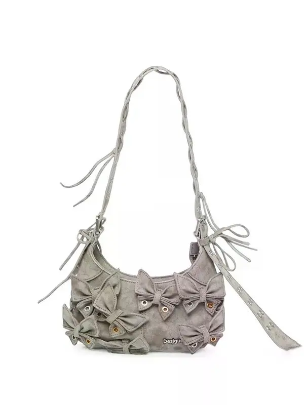 Desigual Mini Nickel Haiti Bow-embellished Lace-up Shoulder Bag