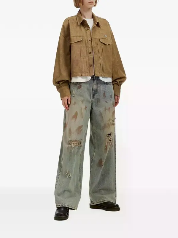 Izzue Pleated-detail Oversized Jacket
