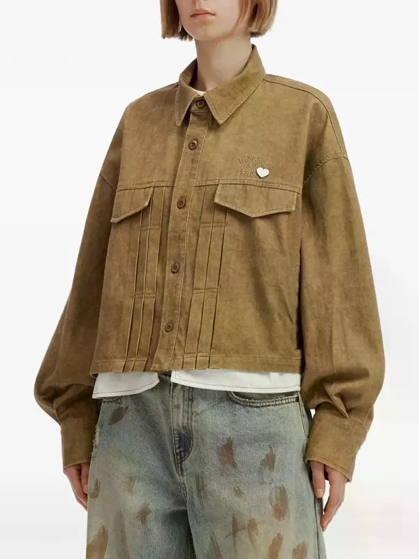 Izzue Pleated-detail Oversized Jacket
