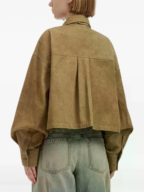 Izzue Pleated-detail Oversized Jacket