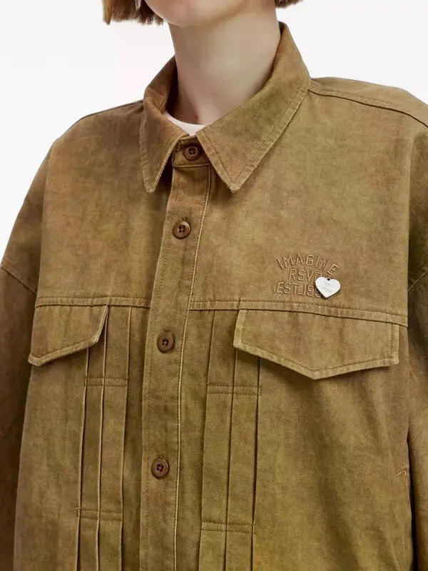 Izzue Pleated-detail Oversized Jacket