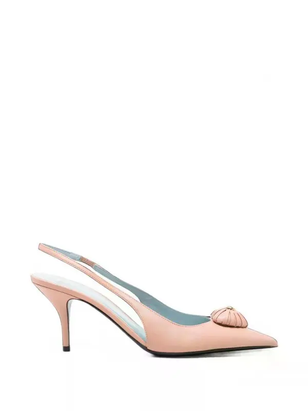 Valentino Garavani Vlogo Signature Leather Slingback Pumps - Pink